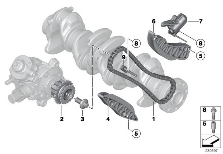 TIMING CHAIN KIT BMW MINI TOYOTA 1.6 2.0 3.0 N47D16 N47D20 N57D30 ...